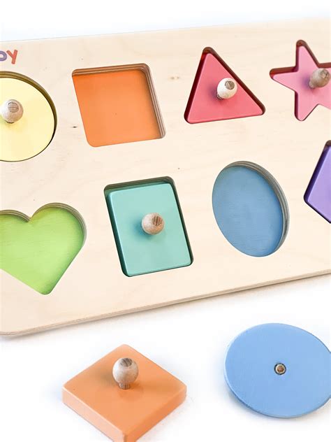 Shape Sorting Toy Wooden Shape Sorter Color Sorting Toy Etsy