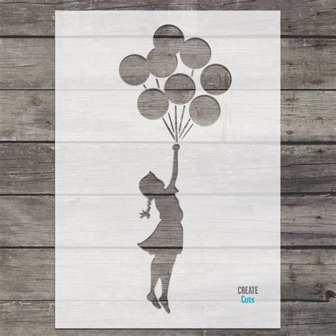 Banksy Girl And Balloons Reusable Stencil