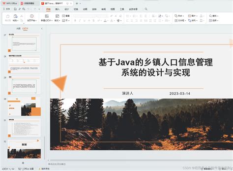基于java的乡镇人口信息管理系统的设计与实现 毕业论文任务书开题报告中期报告方案成果登记表答辩ppt答辩稿项目源码及数据库
