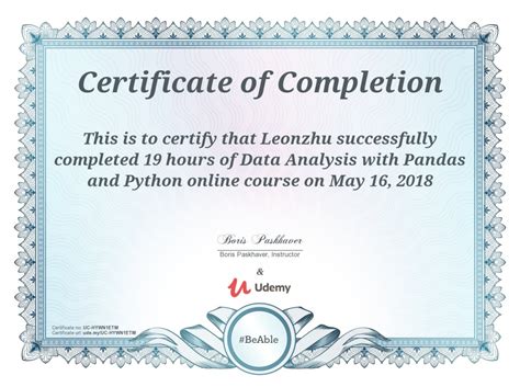 Haifeng Zhu On Linkedin Completion Certificate For Data Analysis With