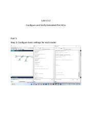 Lab Docx Lab Configure And Verify Extended IPv ACLs Part Step Configure