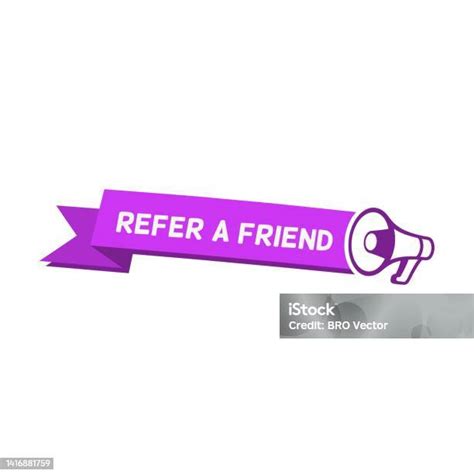 연사와 함께 친구 발표를 참조하십시오 밝은 연설 거품 리본 메가폰 추천 프로그램을위한 추상적 인 모양 일러스트 레이 션 0명에 대한 스톡 벡터 아트 및 기타 이미지 Istock