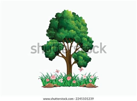 Tree Grass Design Eps Vector Stock Vector Royalty Free 2245101239 Shutterstock