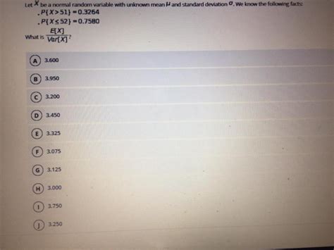 Solved Let X Be A Normal Random Variable With Unknown Mean