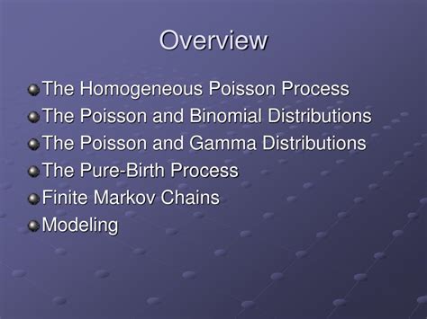 ppt chapter 4 stochastic processes poisson processes and markov