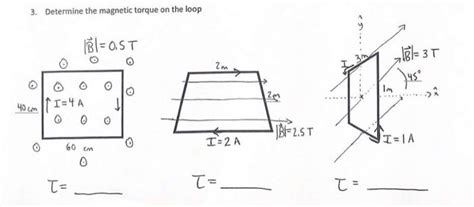 Solved Determine the magnetic torque on the loop τ τ τ Chegg