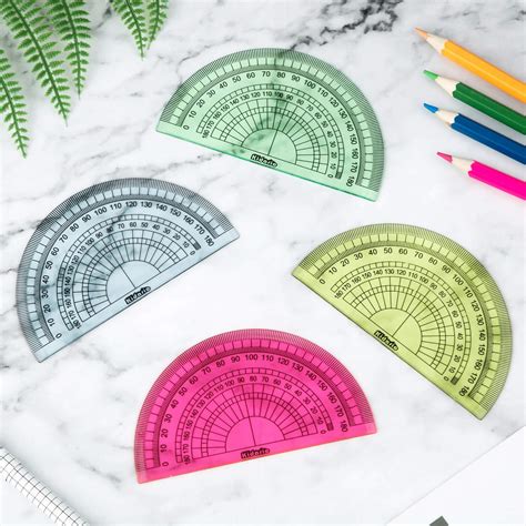 Mua 24 Pack Plastic Protractors Math Protractor 180 Degrees 4 Inch Red