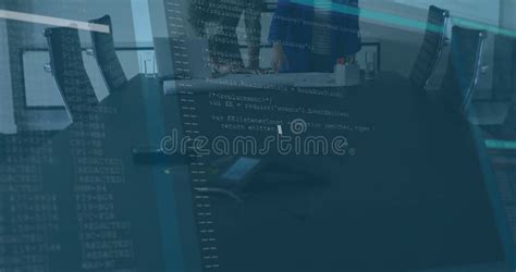 Initializing Code Overlay Revealing Man And Woman Unrolling Blueprint For Technology Design