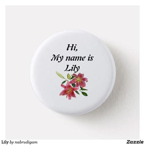 Lily Button Lily Tool Design Zazzle