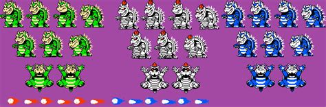 Smb2 Nes Recolored Smw Bowsers By Fanofsmbx On Deviantart