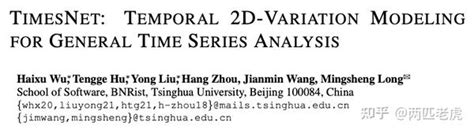 【模型解读】timesnet Temporal 2d Variation Modeling For General Time Series Analysis 知乎