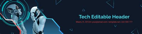 Tech Editable Header Template Edit Online And Download Example
