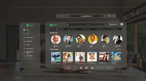 Introducing Apple Vision Pro Spotify Ui Spatial Ui Design Figma