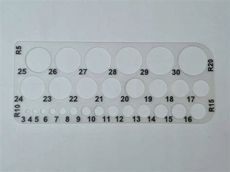 Radius And Diameter Template For Technical Drawings By Jannik Makerworld