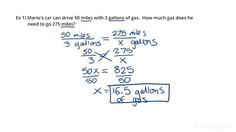 Solving Word Problems On Proportions Using A Unit Rate Algebra Study Com