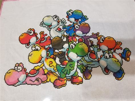 Pile Of Yoshis Cross Stitch Pattern Etsy