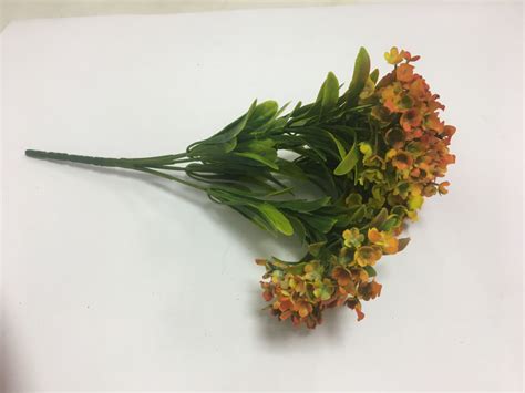 Гортензия оранжевая искусственная купить в Москве, Зелень недорого