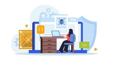 Free Vector Qa Engineer Composition With Bug Testing Symbols Flat Vector Illustration