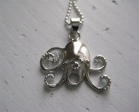 Cephalopod Love And Jellyfish Too Crescent Moon Necklace Gold Mimi