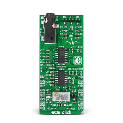 ecg click board electrocardiography measurement mikroelektronika