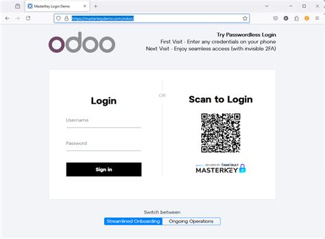 Odoo Erp Masterkey Connector For Passwordless Authentication Odoo