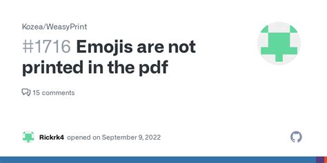 Emojis Are Not Printed In The Pdf · Issue 1716 · Kozeaweasyprint · Github
