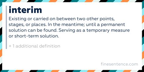 Interim Meaning Definitions Translation And Examples