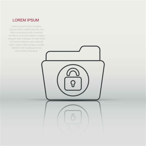 Files Folder Permission Icon In Flat Style Document Access Vector