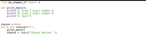 Solved From My Shapes V Importdef Print Menu Print A Chegg Com