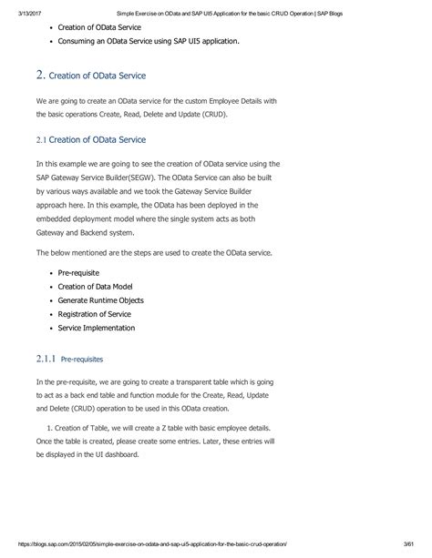Simple Exercise On O Data And Sap Ui5 Application For The Basic Crud Operation Sap Blogs Pdf