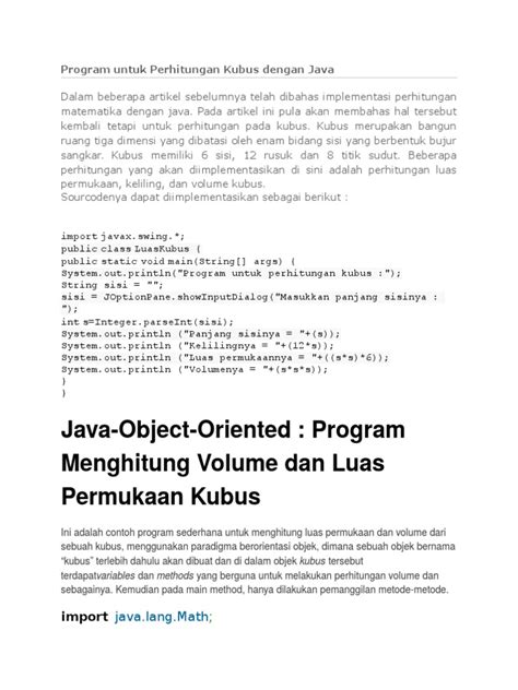 Contoh Program Java Pdf
