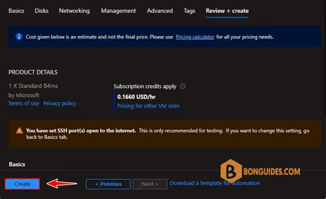 how to create a ubuntu server vm in microsoft azure