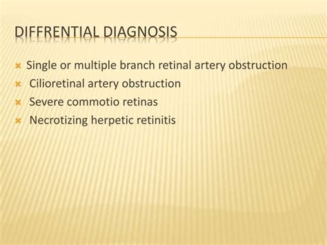 Retinal Artery Occlusions Pptx