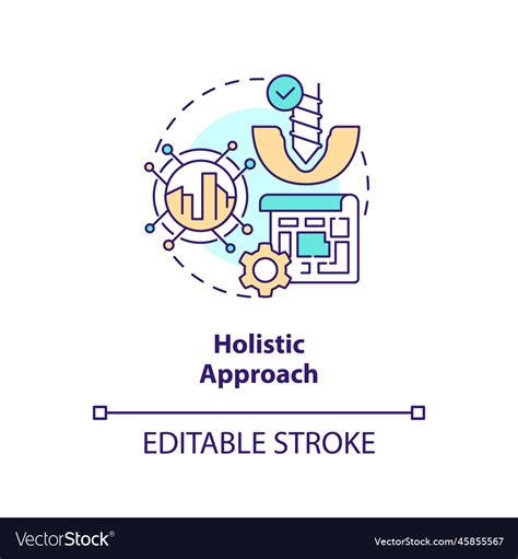 Holistic Approach Concept Icon Royalty Free Vector Image