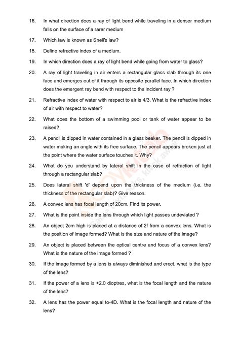 SOLUTION Cbse Class Science Reflection Refraction Of Light Studypool