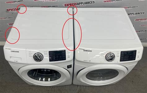 Used Samsung Washer And Dryer Stackable Set Wf42h5000aw A2 Dv42h5000ew