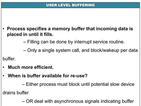 Io Buffering Pptx Operating Systems Computer Software And