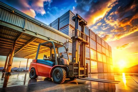 Dynamic Forklift In Action Mastering The Rule Of Thirds In Industrial