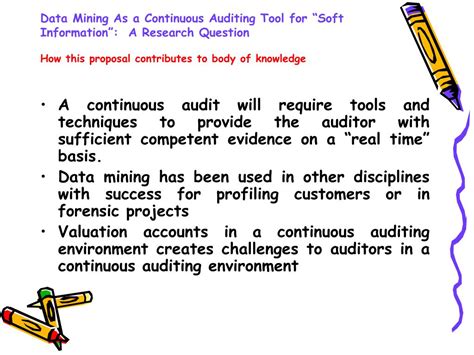 Ppt Data Mining As A Continuous Auditing Tool For Soft Information