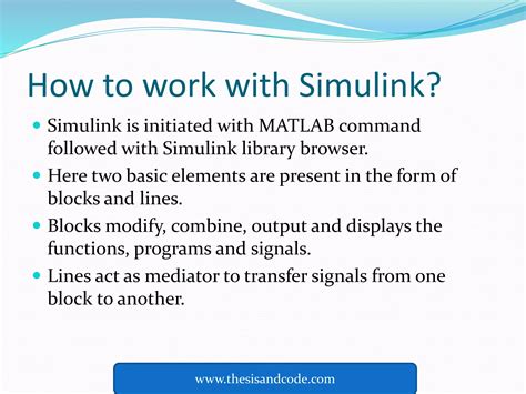 Working With Simulink Ppt Free Download