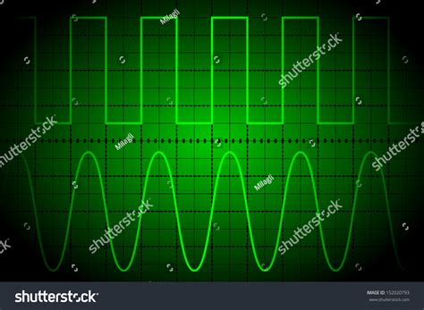 Screen Digital Oscilloscope Stock Vector Royalty Free 152020793