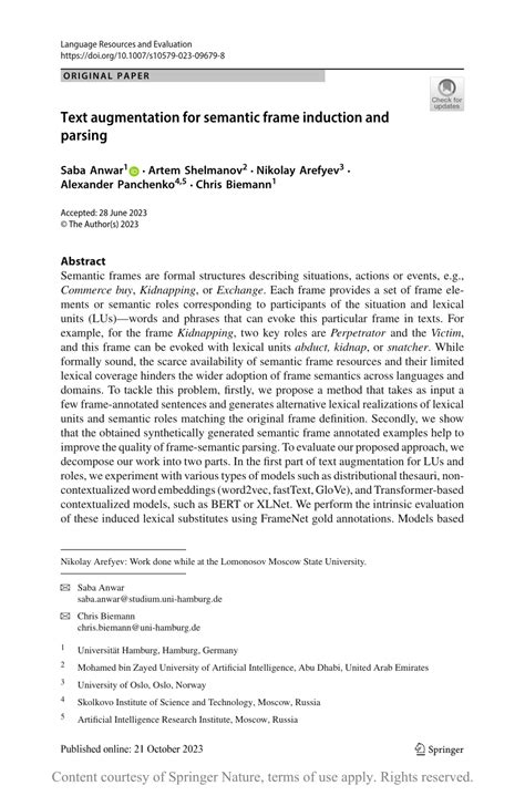 Pdf Text Augmentation For Semantic Frame Induction And Parsing