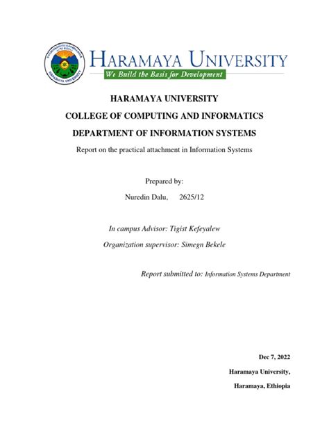 My Practical Attachment Report Final Pdf Network Switch Computer