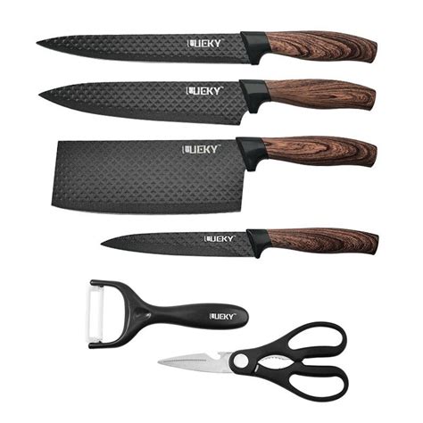 6 Piece Set Kitchen Knife Set Double Layer Stainle Vicedeal
