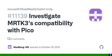 Investigate Mrtk3s Compatibility With Pico · Issue 11139 · Microsoft