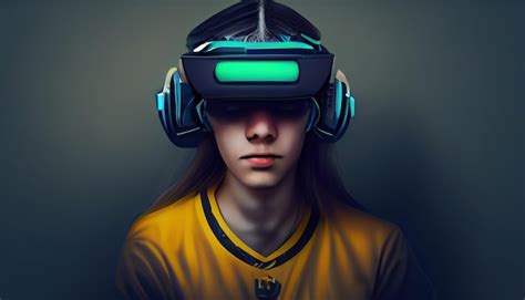 Premium Ai Image Young Guy With A Girl In A Vr Headset 3d Rendering Raster Illustration