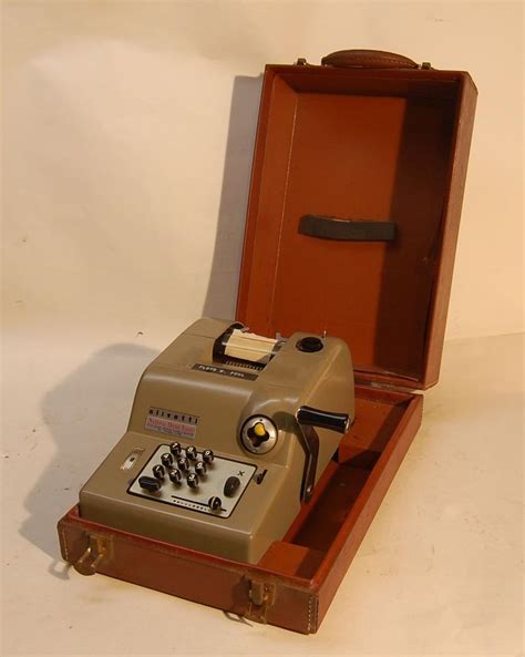 Olivetti Summa 15 Calcolatrice Del 1950 Vintage Calculator Crank Adding