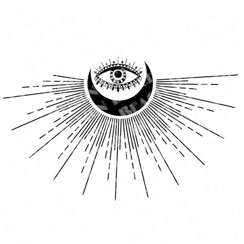 Mystical Third Eye Tattoo Design Png Svg Jpeg Pdf Digital Download 3rd