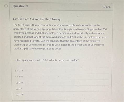 solved d question 1 10 pts for questions 1 4 consider the