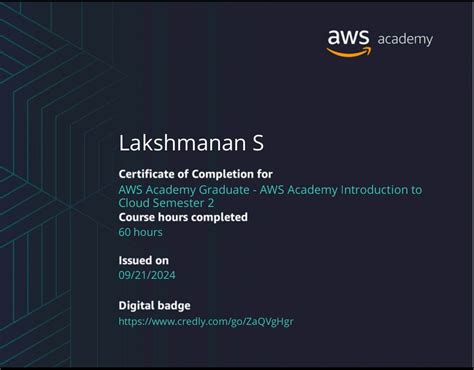 Lakshmanan S On Linkedin Cloudcomputing Aws Cloudcertification Techskills Learningjourney